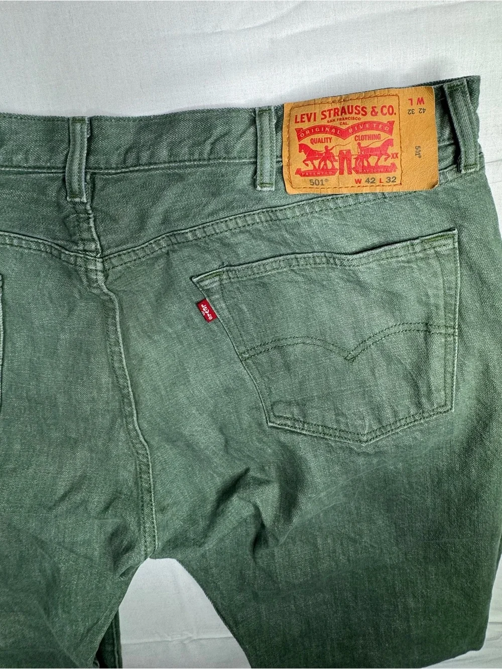 Levis Strauss | Jeans | Slim Straight Mens Jeans In Olive Green | Poshmark